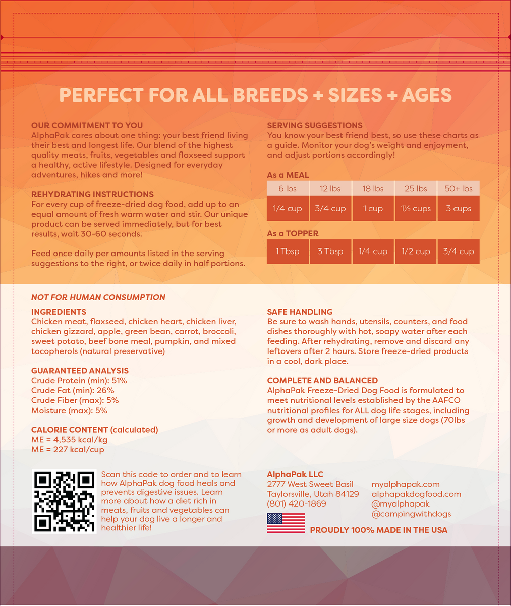 Freeze Dried Dog Food - Chicken Recipe – Astron Pet